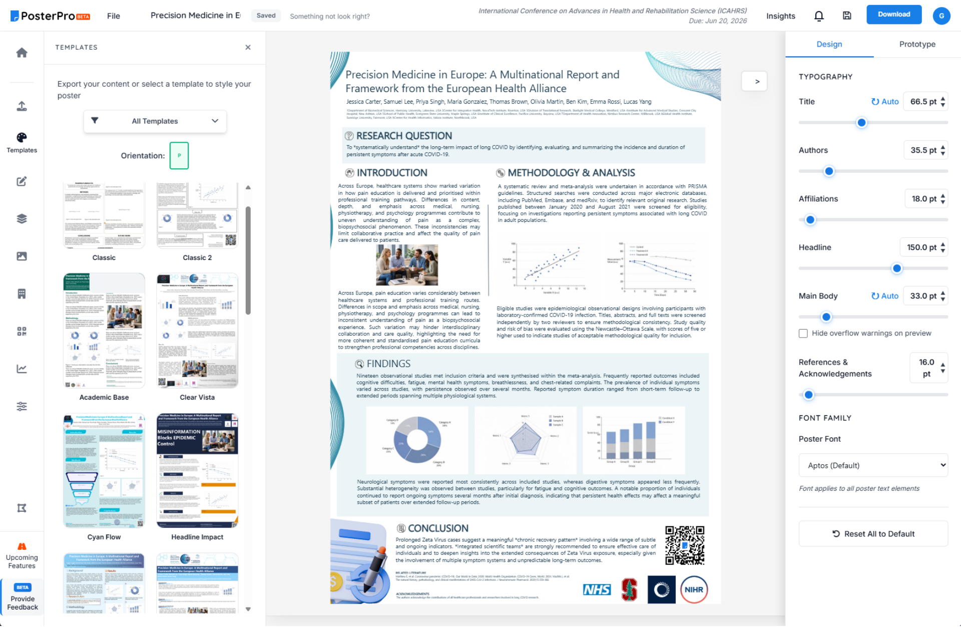 PosterPro | Academic Poster Workspace for Researchers